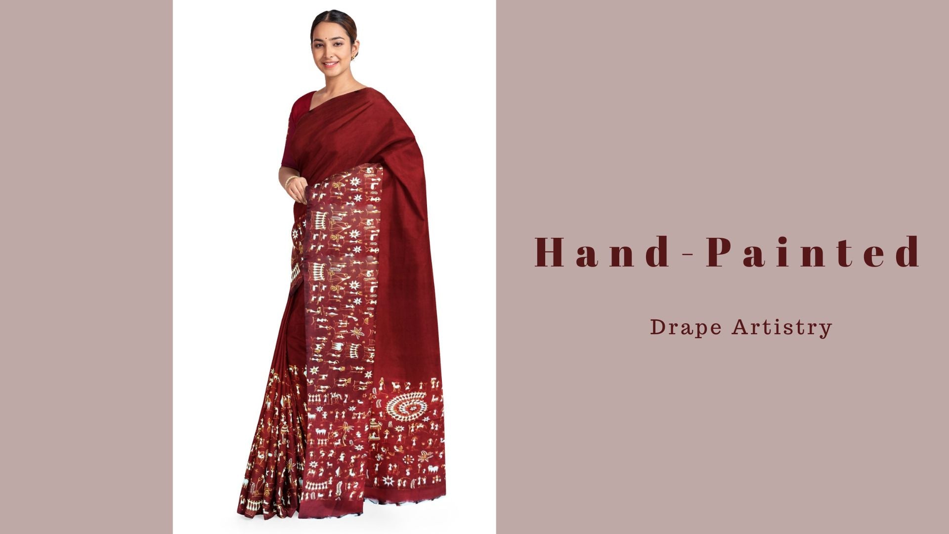Buy hand painted dupattas, stoles & sarees from Crafts Collection
